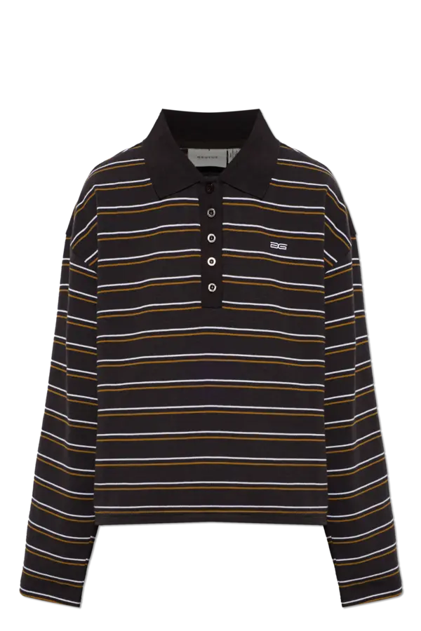 GESTUZ Gzpilova’ Polo With Embroidered Logo - Brown