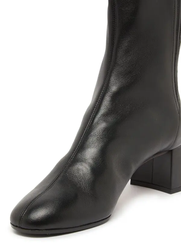 AQUAZZURA Round Toe Zip Up Ankle Boots