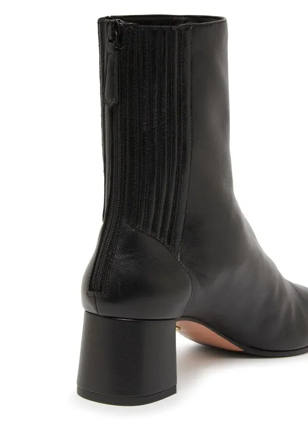 AQUAZZURA Round Toe Zip Up Ankle Boots