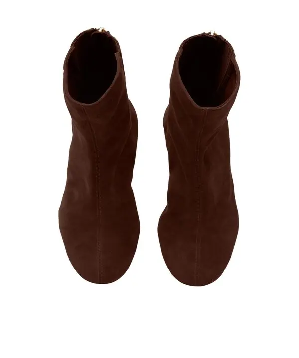 AQUAZZURA Round Toe Block Heel Ankle Boots