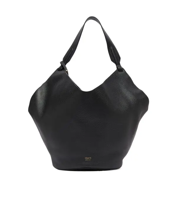 Khaite Logo Shoulder Bag - Black