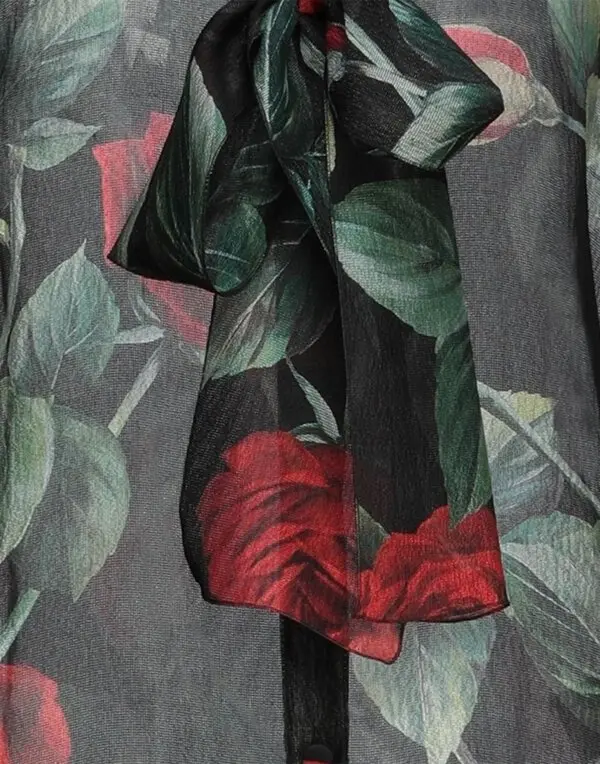 Dolce & Gabbana Bow-tie Floral Shirt