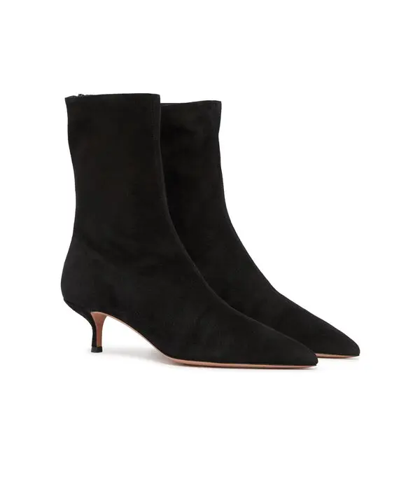AQUAZZURA Pointed Toe Zip Up Ankle Boots