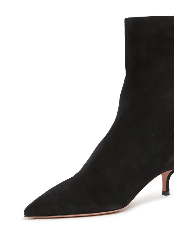 AQUAZZURA Pointed Toe Zip Up Ankle Boots