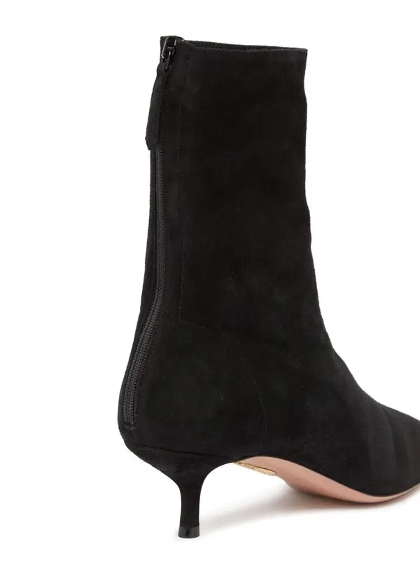 AQUAZZURA Pointed Toe Zip Up Ankle Boots