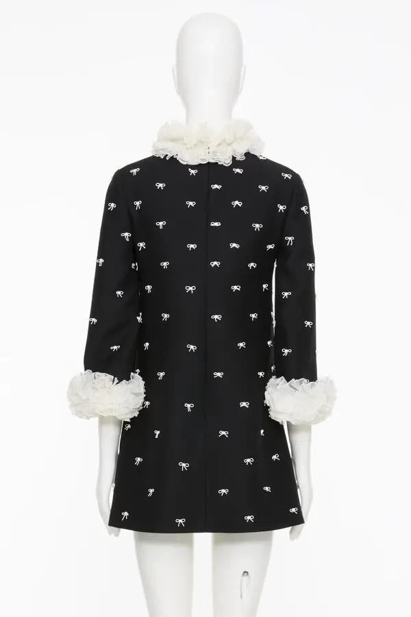 Valentino Garavani Embellished Crepe Couture Short Dress