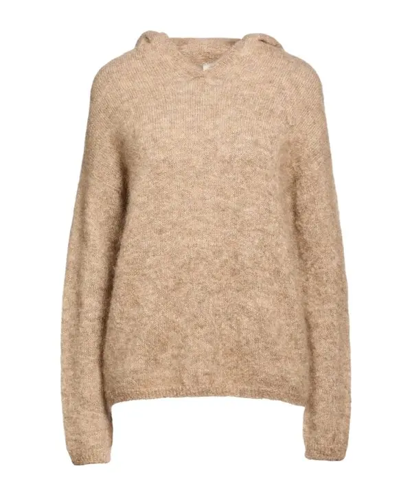 Max Mara Long-sleeved Knitted Hoodie - Light Brown