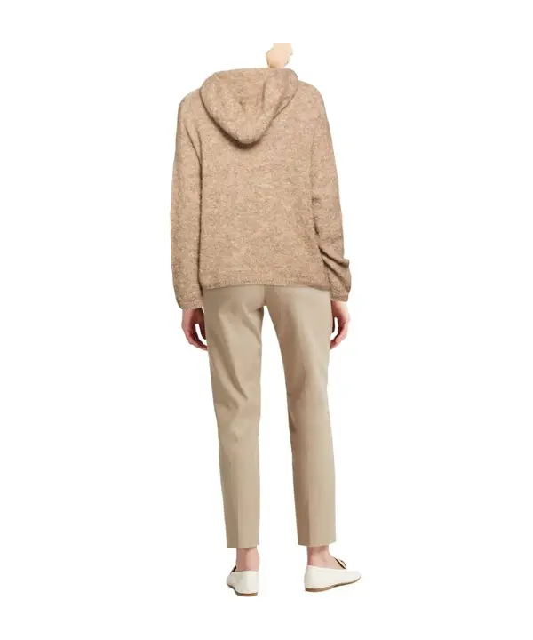 Max Mara Long-sleeved Knitted Hoodie