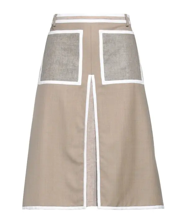 Burberry Flared Skirt - Camel