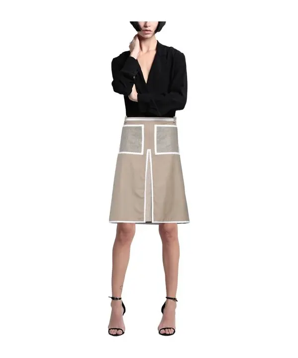 Burberry Flared Skirt - Camel