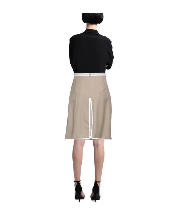 Burberry Flared Skirt - Camel