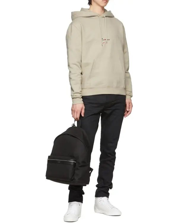 Saint Laurent City Logo Printed Zipped Backpack