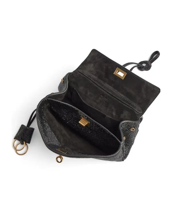 Balenciaga Rodeo Handbag Mini With Rhinestones