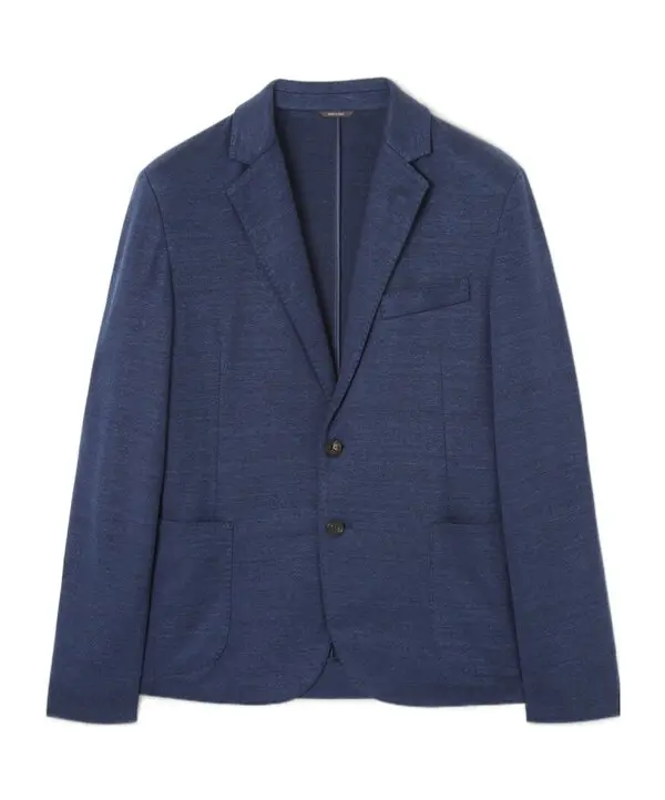 Loro Piana Two-button Patch-pocket Jacket - Dark Blue Corn