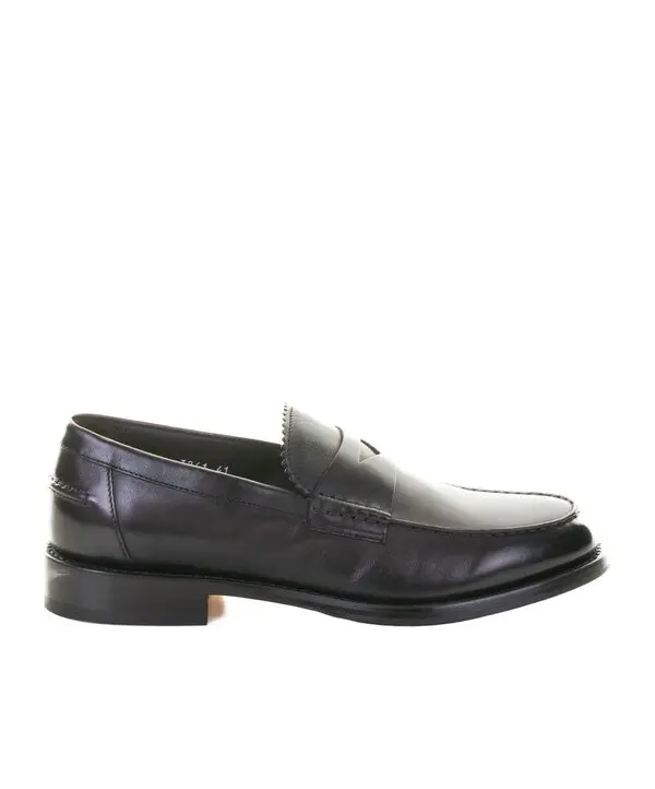 DOUCAL'S Penny Leather Loafers - Dark Brown