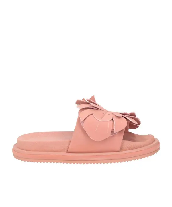 Farm Rio Floral Embellished Flat Slides - Pink