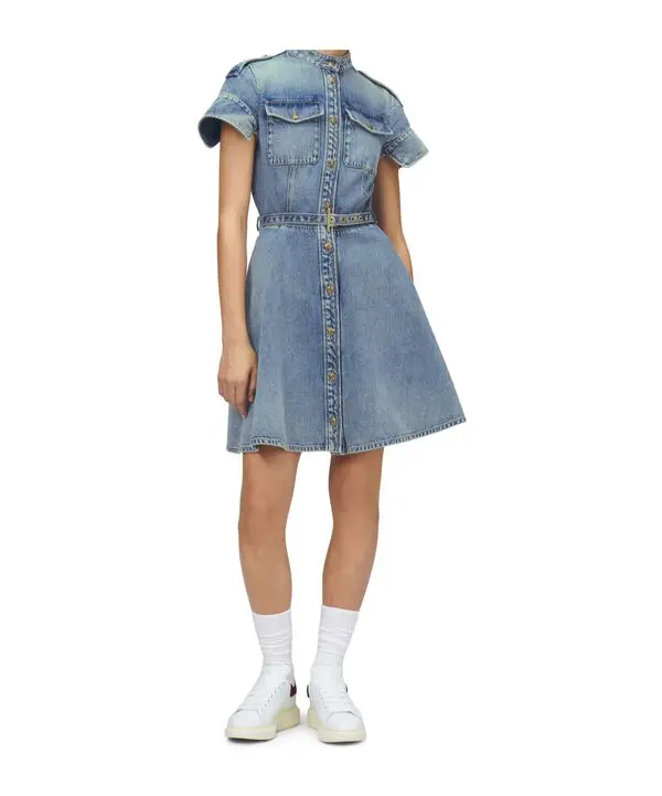 Alexander McQueen Denim Mini Dress