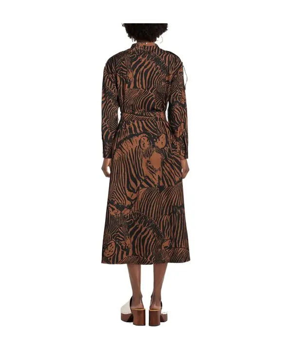 Max Mara Two-tone Long Sleeve Shirt Dress