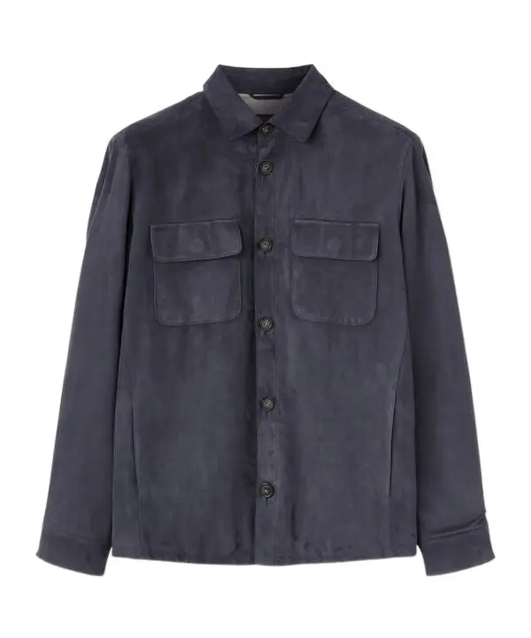 Loro Piana Long-sleeved Shirt Coat - Navy Blue