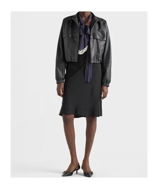 Prada Nappa Leather Zip-up Jacket