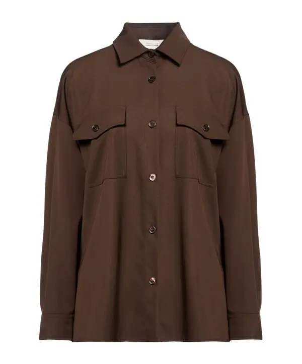 Max Mara Minimalist Solid-color Long-sleeve Shirt