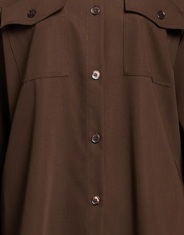 Max Mara Minimalist Solid-color Long-sleeve Shirt