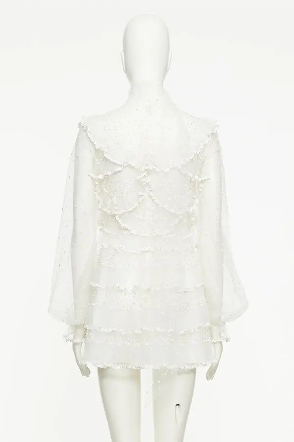 Valentino Garavani Long-sleeved Embellished Dress