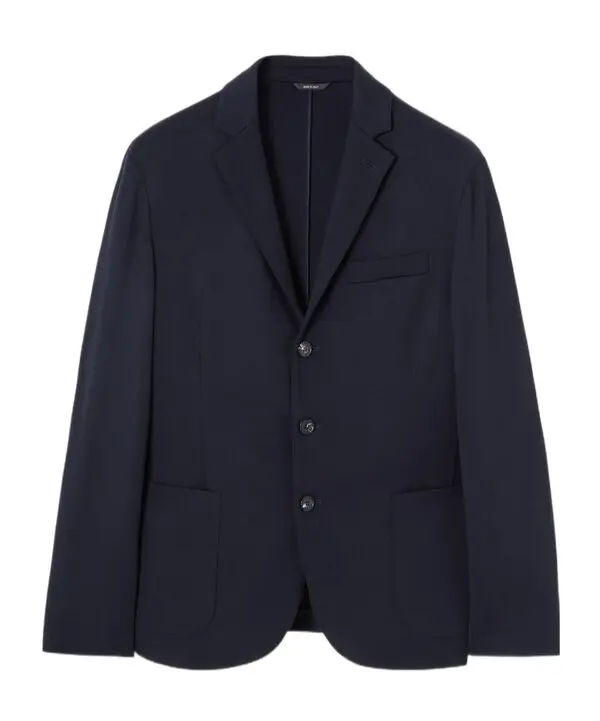 Loro Piana Long-sleeved Suit Jacket - Navy Blue
