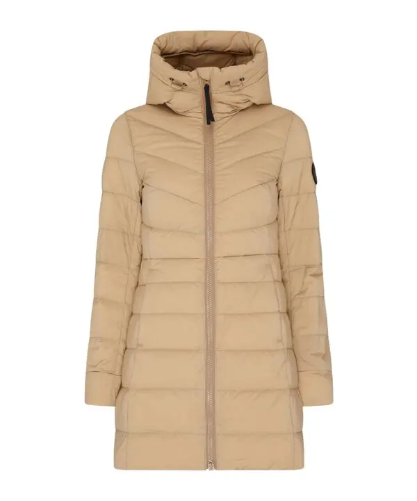Canada Goose Clair Long Sleeve Cotton Coat - Beige