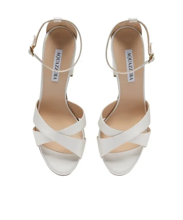 AQUAZZURA Round Toe High Heel Sandals