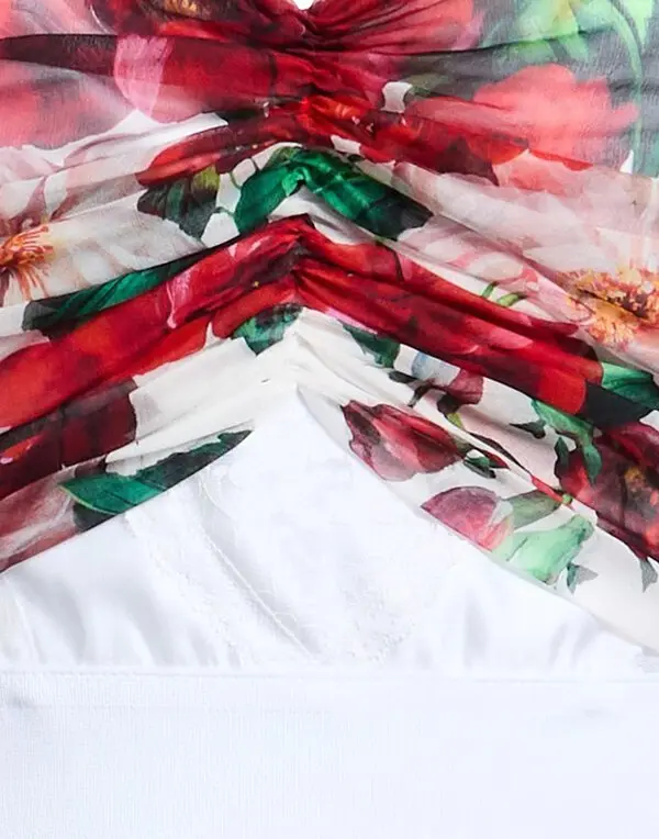 Dolce & Gabbana Floral Ruched Halter Top