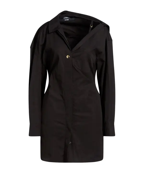 Jacquemus Minimal Shirt Dress - Black