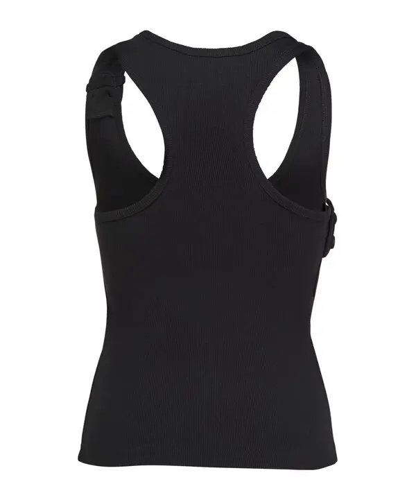 COURREGES Double Buckle Rib Tank Top