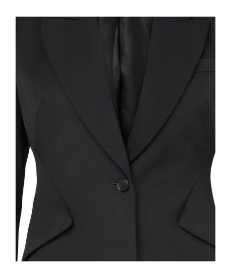 Alexander McQueen Puff Sleeve Single-breasted Blazer