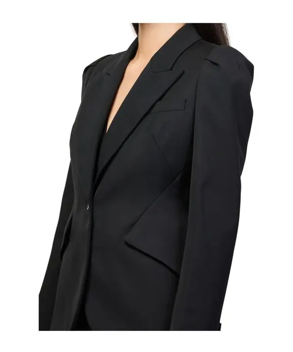 Alexander McQueen Puff Sleeve Single-breasted Blazer