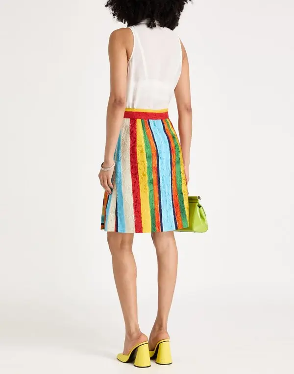 Dolce & Gabbana Striped Jacquard Flared Skirt