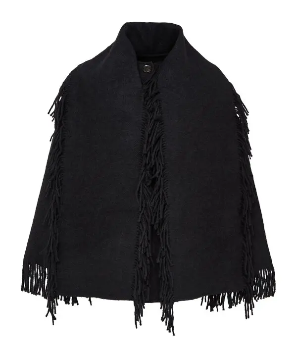 TOTEME Fringed Scarf Jacket - Black