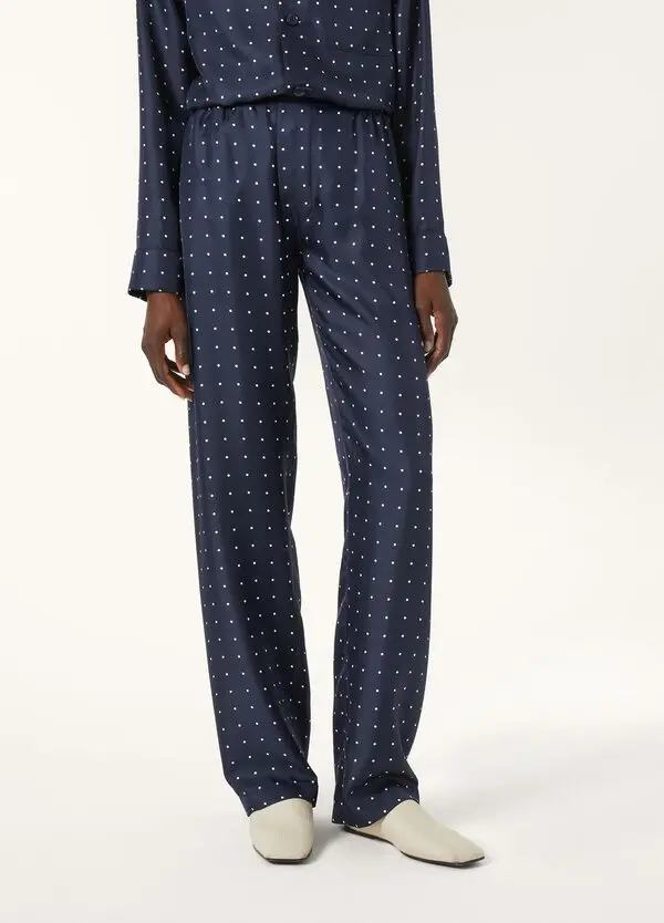 Loro Piana Britton Trousers In Polka Dot Print