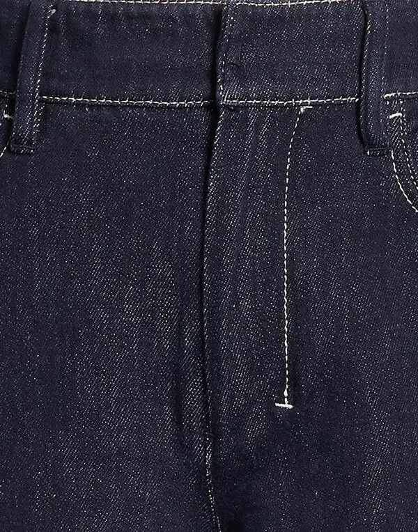 Max Mara Wide-leg Cropped Dark Wash Denim Trousers
