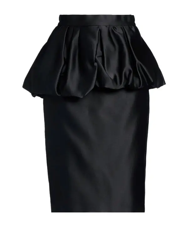 Max Mara Satin Peplum Midi Skirt