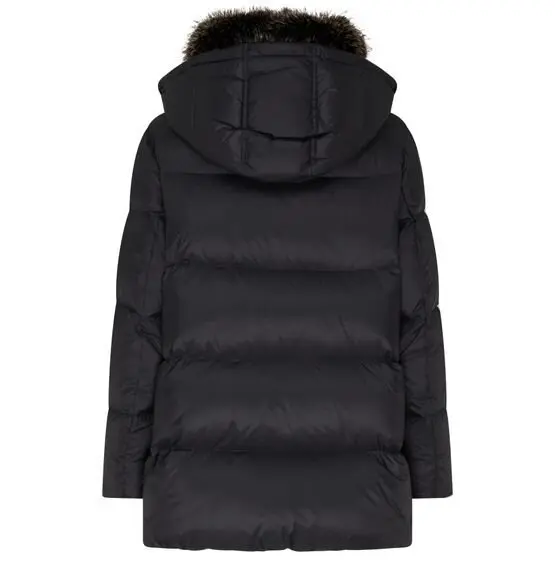YVES SALOMON A-line Puffer Jacket With Fox Fur Collar