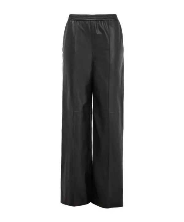 YVES SALOMON Elastic Waist Straight Leg Trousers
