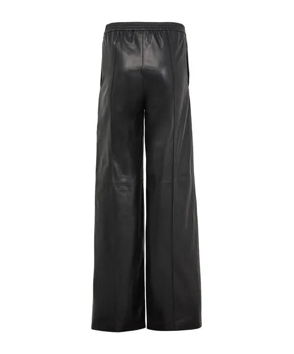 YVES SALOMON Elastic Waist Straight Leg Trousers