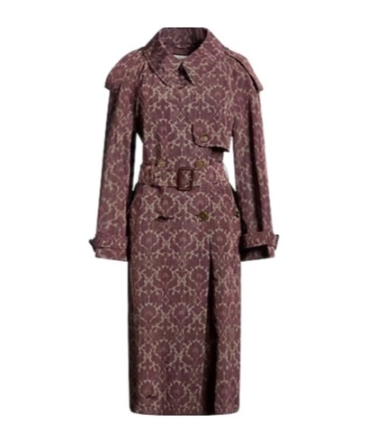 Burberry Long Sleeve Trench Coat - Brown