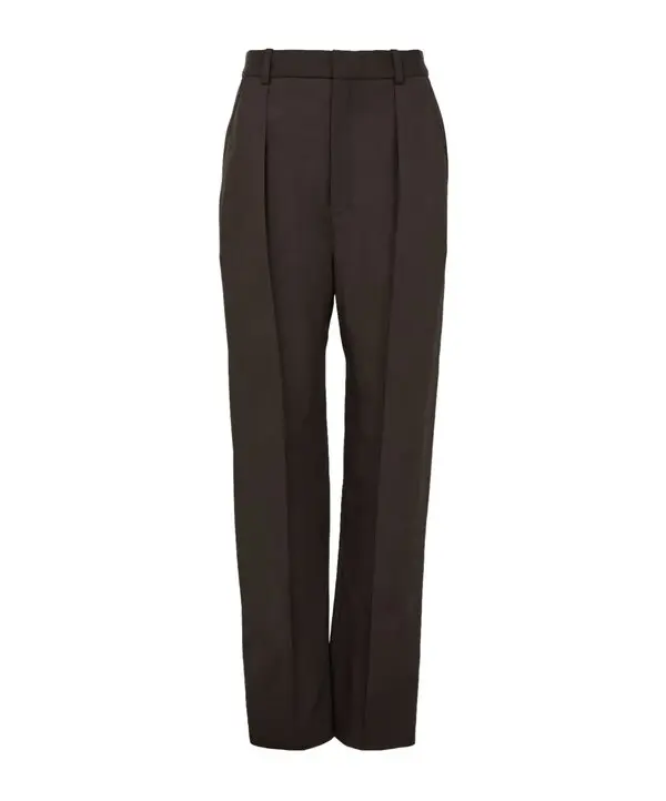 LEMAIRE Belt Loop Casual Pants - Black