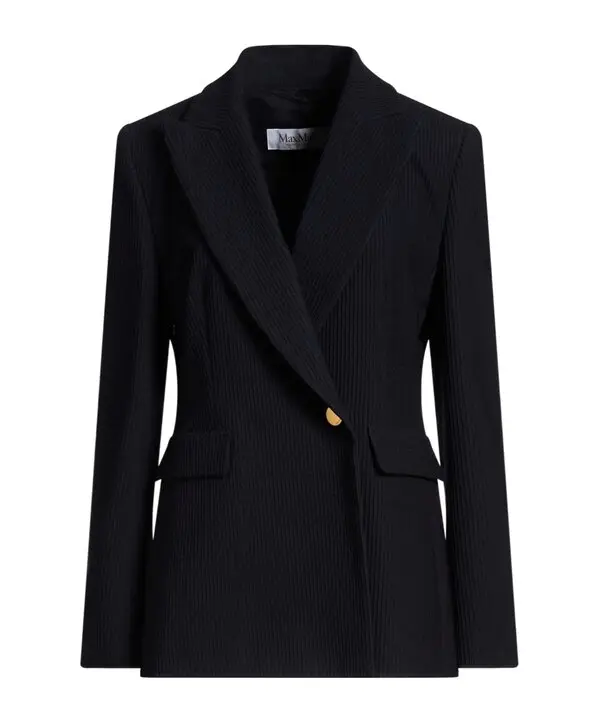 Max Mara Minimalist Single-breasted Blazer - Black