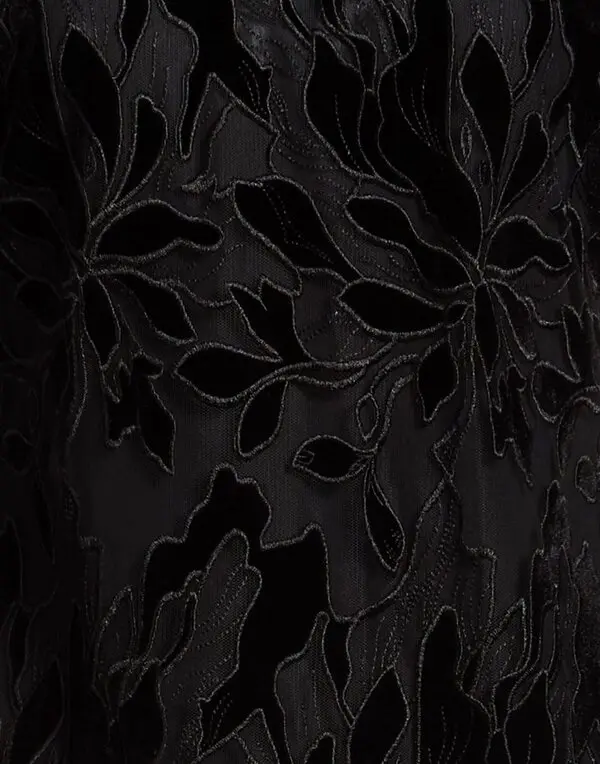 Max Mara Long Sleeve Tulle Velvet Top