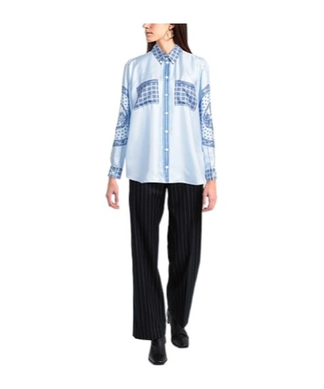 Burberry Two-tone Satin Shirt