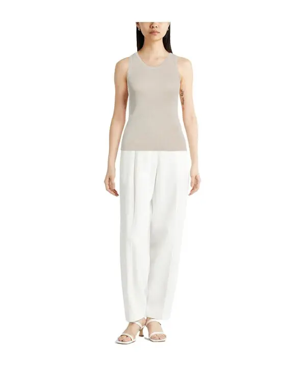 Max Mara Ribbed Knit Sleeveless Crewneck Top