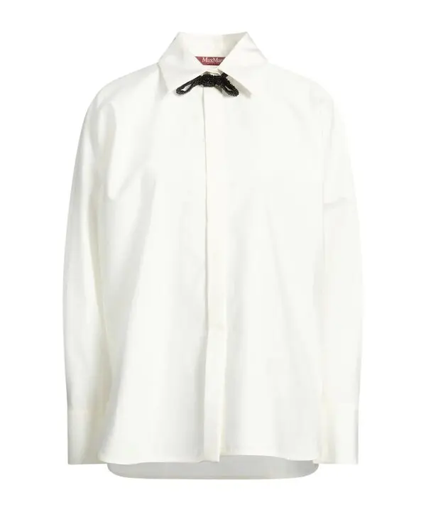 Max Mara Solid Long Sleeve Shirt - White